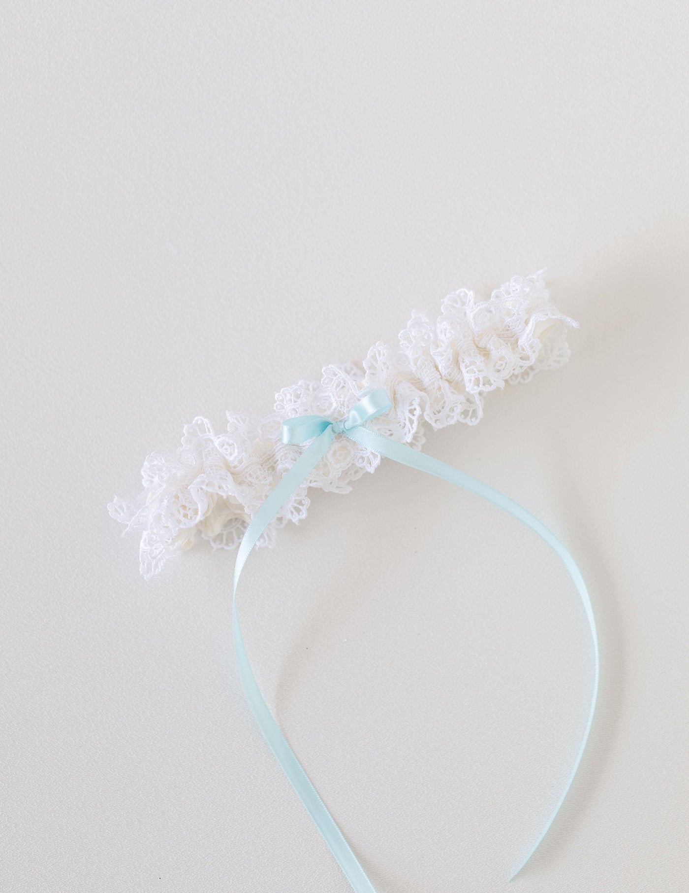 Garter w Lace, Something Blue & Personalized Embroidery