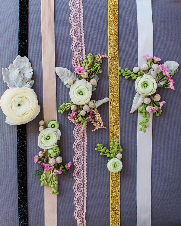 How To Make Wedding Garter With Fresh Flowers