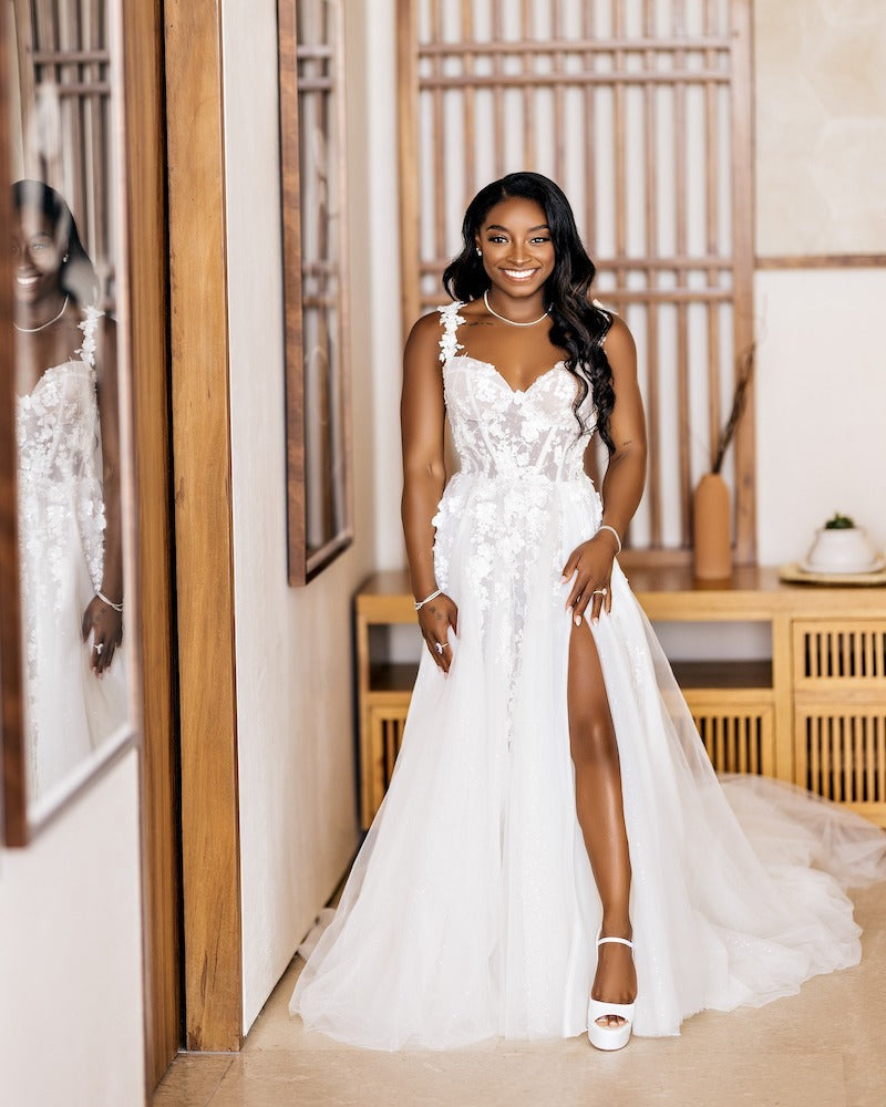 Simone Biles Wedding Garter, Cabo Mexico Wedding, Sparkle, Pearl Garter
