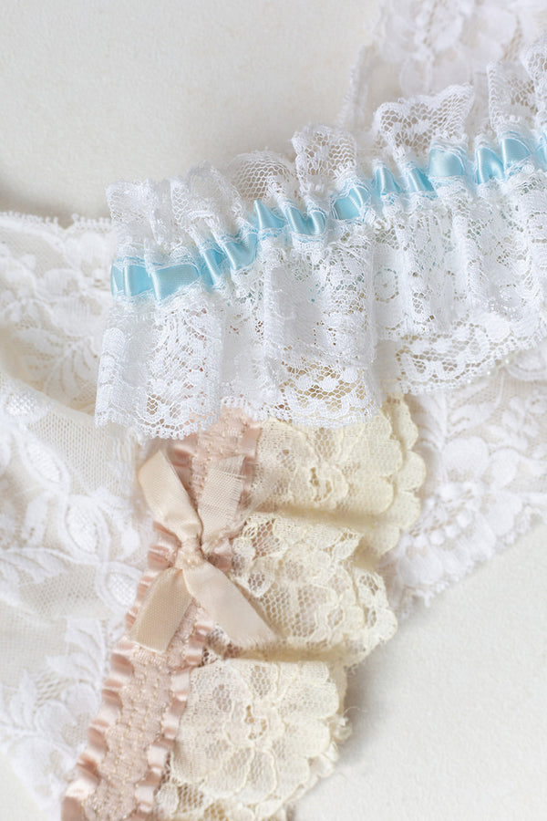 Custom Garter Set: Made From Bride's Mother's Garters + Lingerie