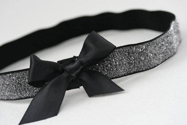 Black and Silver Glitter Garter | Wedding Garters, Bridal Garters ...