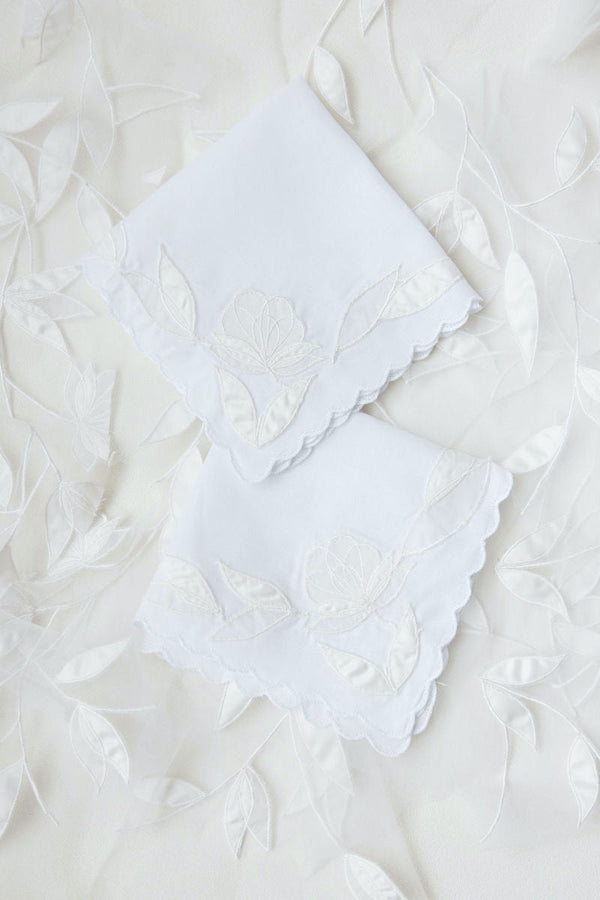 Wedding Handkerchiefs Made From The Bride's Wedding Dress