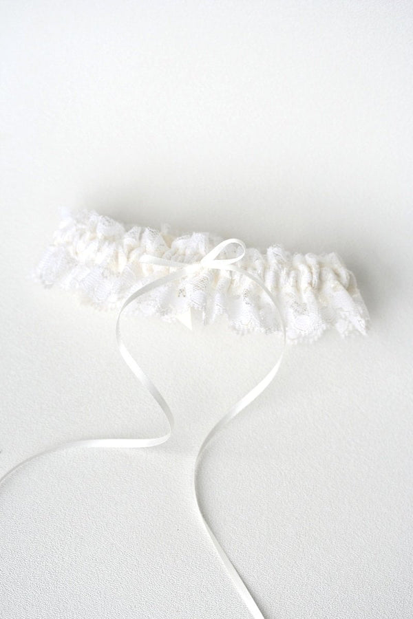 White Lace and Ivory Garter | Wedding Garters, Bridal Garters, Wedding ...