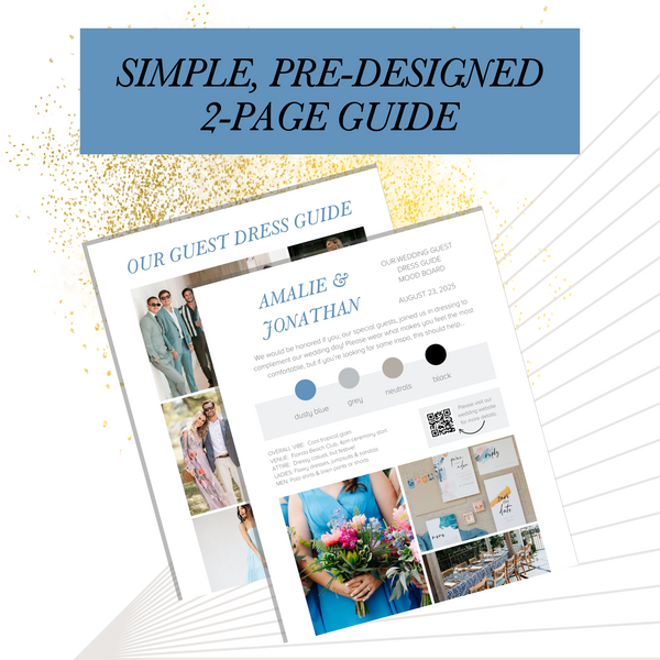 Wedding Guest Dress Code, Customizable Mood Boards, Outfit Guide