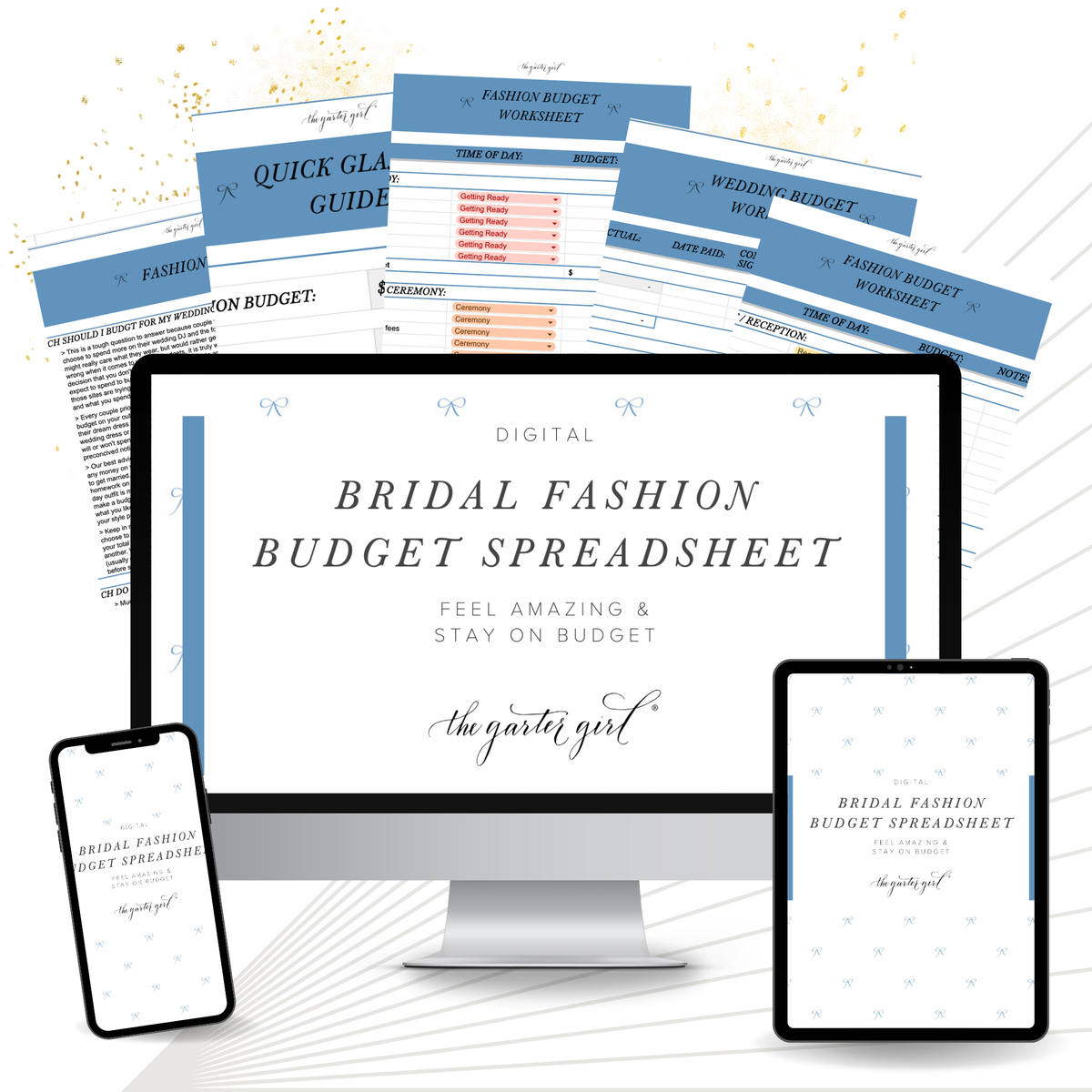 Bridal Fashion Budget Spreadsheet, Wedding Dress Planning Tracker