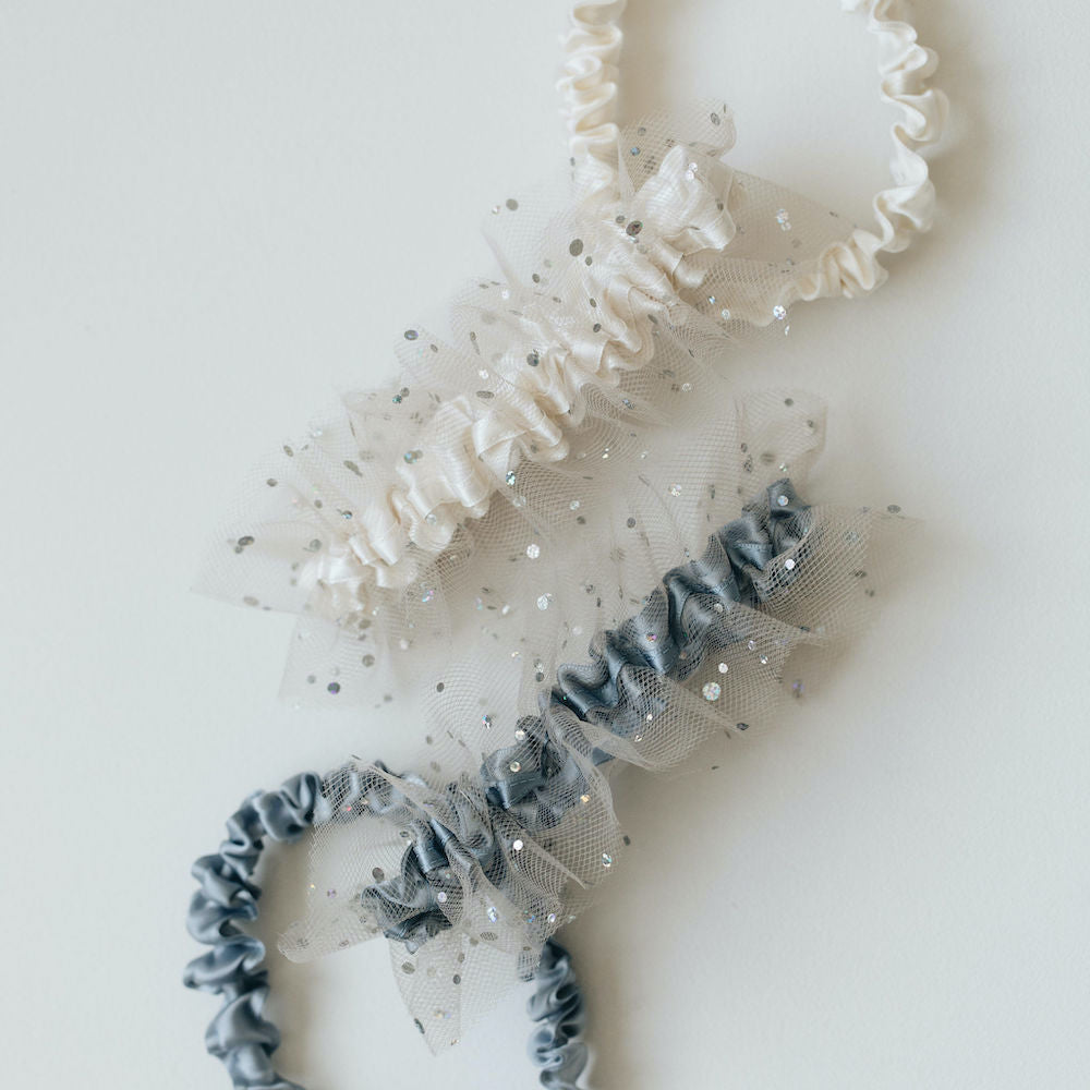 Tulle & Sparkle Wedding Garter Set | Luxurious Bridal Garter Set