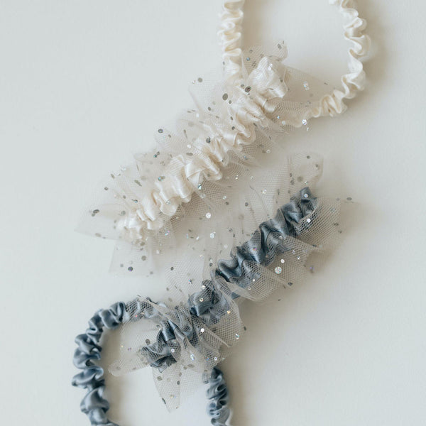 Tulle & Sparkle Wedding Garter Set | Luxurious Bridal Garter Set